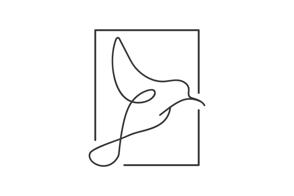 Dove flying bird cosmetic logo design vector isolated | Deeezy