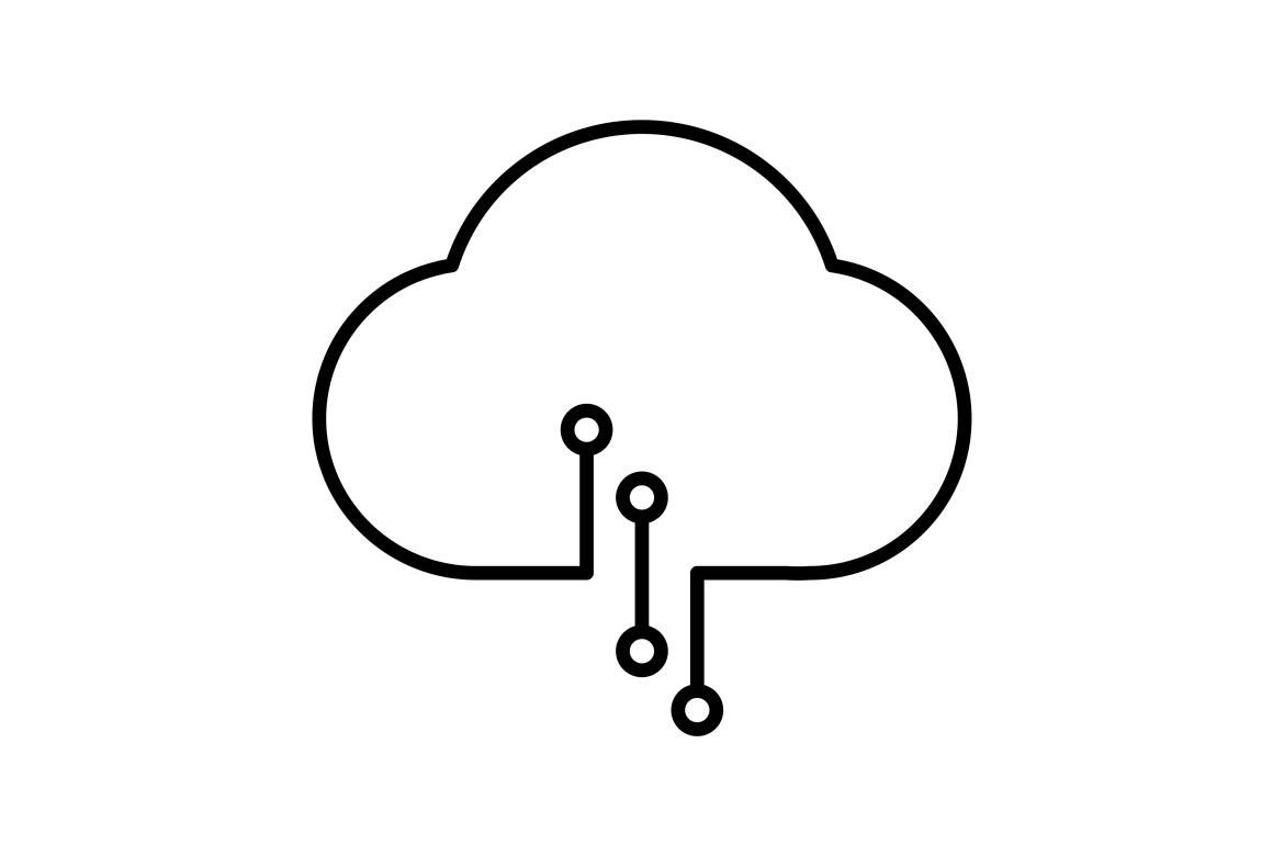 cloud internet line minimal logo design vector isolated | Deeezy