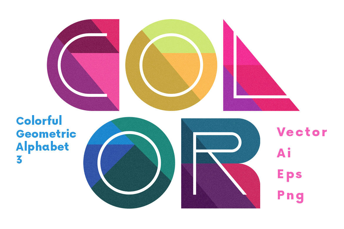 Colorful & Geometric Alphabet 3 | Deeezy