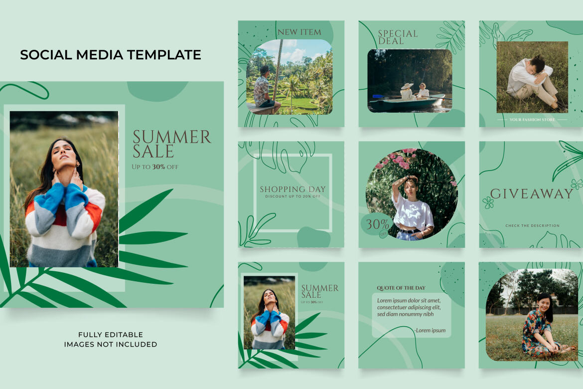 Fully editable Instagram and Facebook social media post template | Deeezy