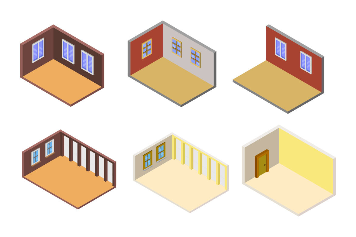 Isometric empty room | Deeezy
