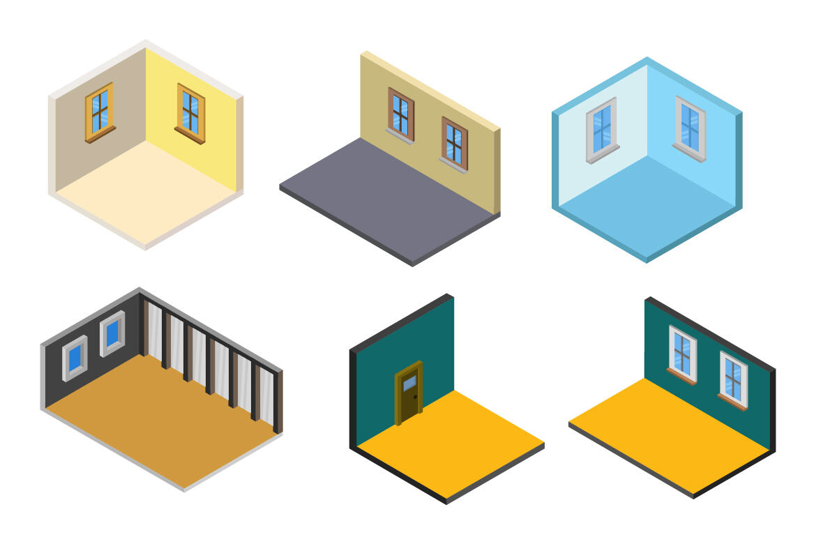 Isometric empty room | Deeezy