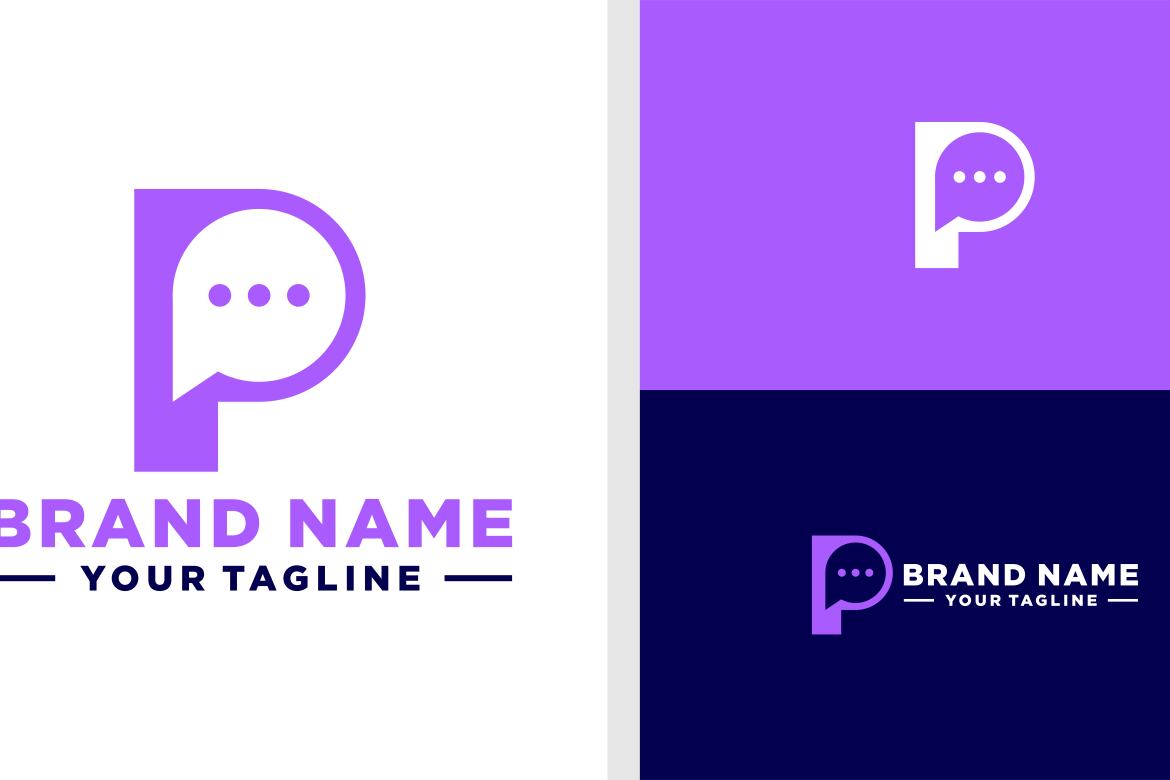 LETTER P LOGO BUBBLE CHAT EDITABLE | Deeezy