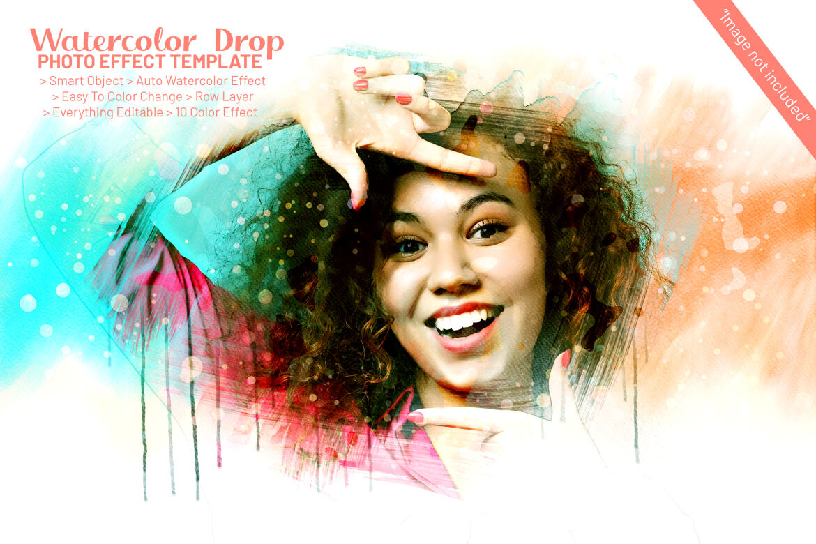 Water Drop Photo Effect FREE Template Deeezy
