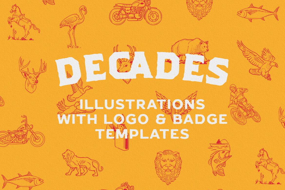 Decades - Illustration Logo & Badge | Deeezy