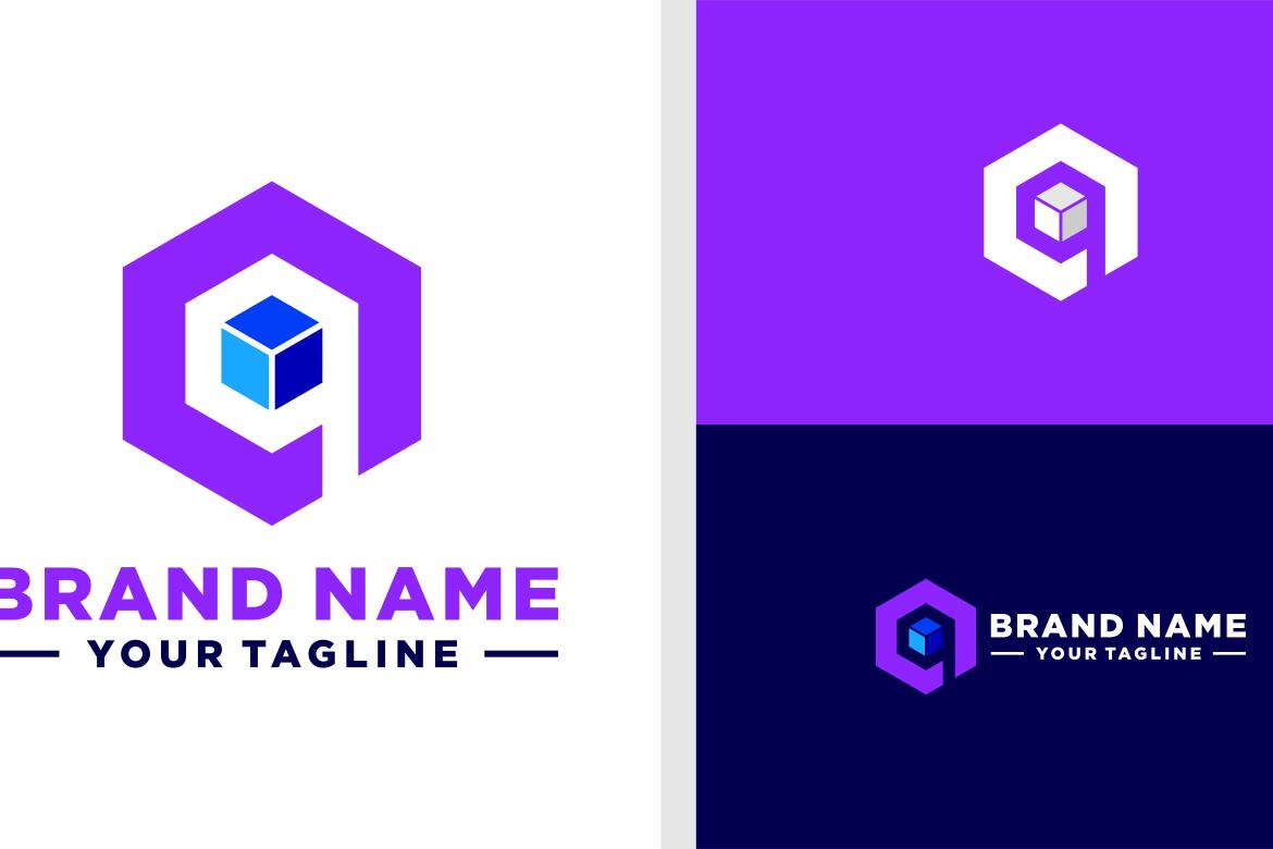 LETTER Q LOGO HEXAGONAL TECHNOLOGY EDITABLE | Deeezy