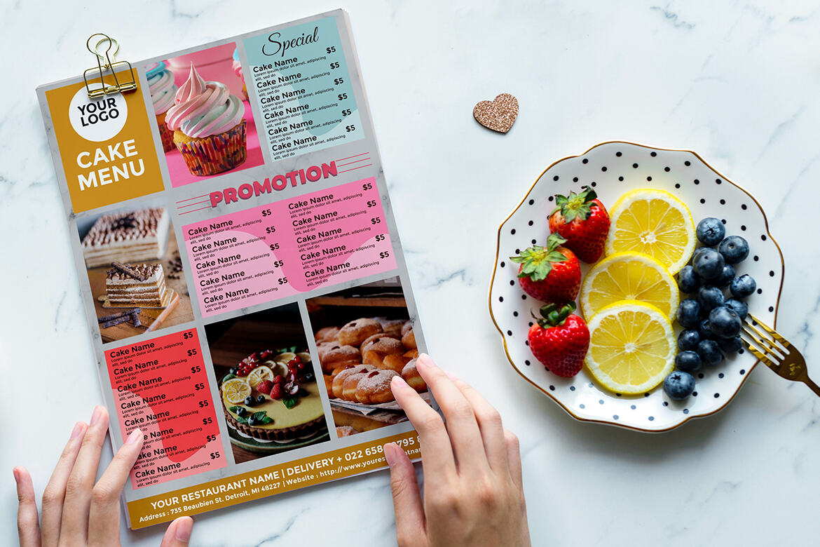 Cake flyer menu | Deeezy
