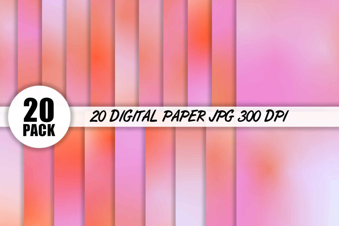 digital paper gradient pink color | Deeezy
