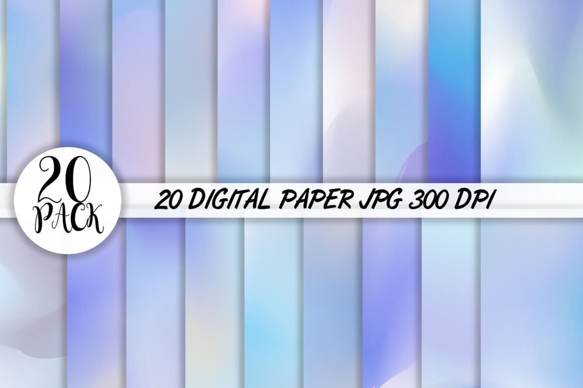 Digital paper gradient blue color | Deeezy