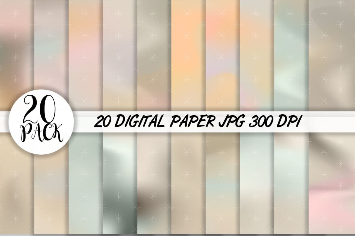 Digital paper gradient color soft brown | Deeezy