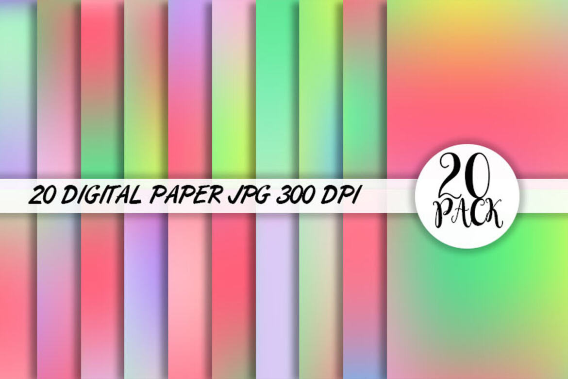 Digital paper gradient blur colorful background | Deeezy