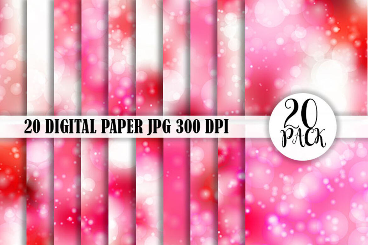 Digital paper bokeh texture gradient pink color | Deeezy
