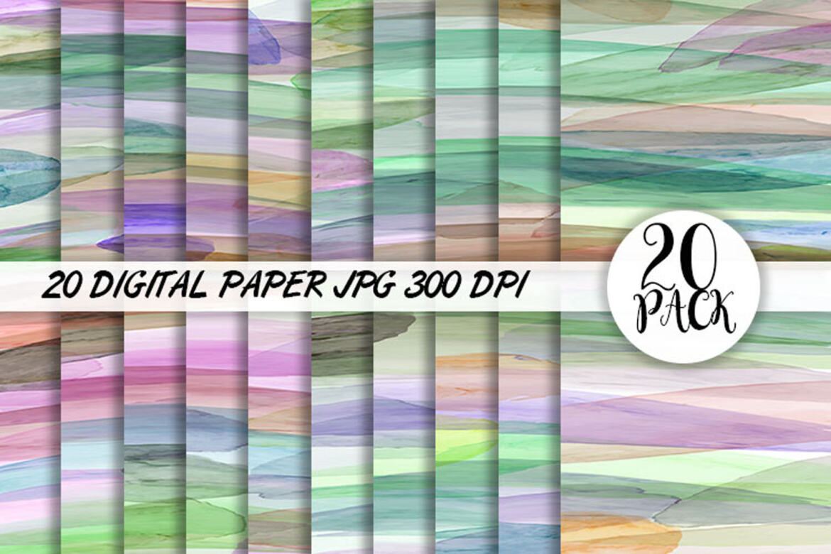 Digital paper watercolor brush texture color | Deeezy