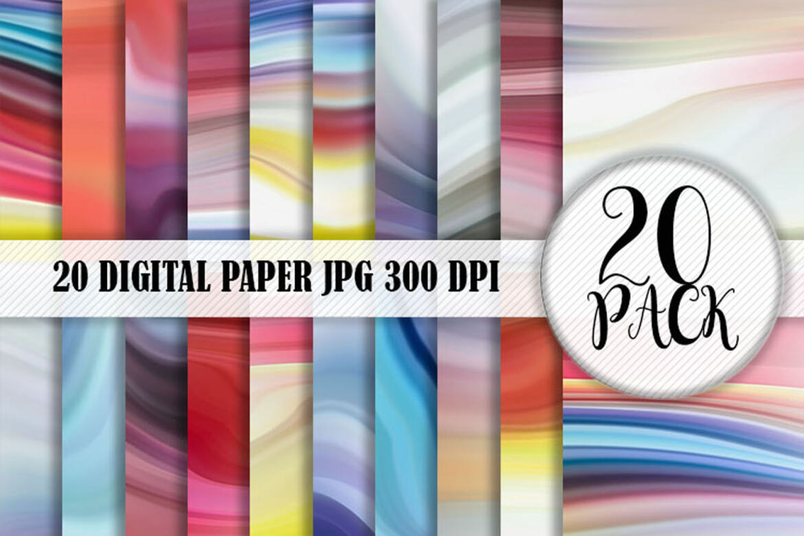 Digital paper wave texture gradient colorful background | Deeezy