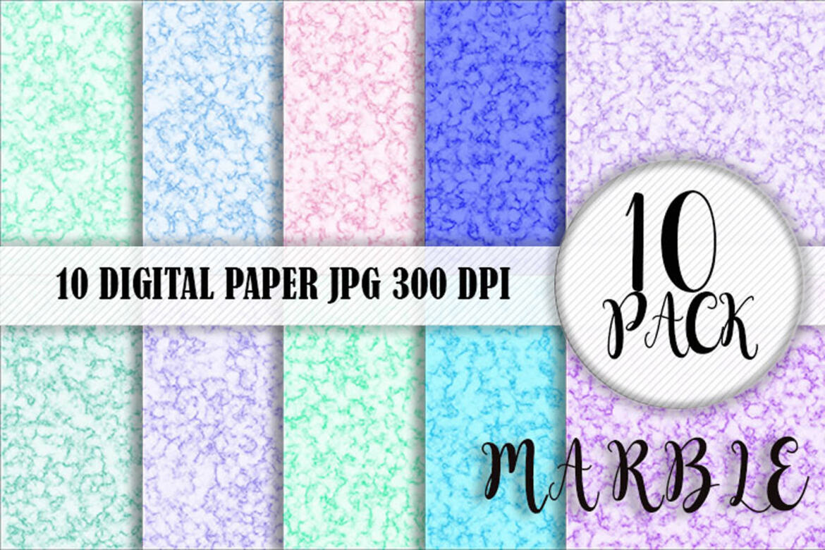 Digital paper pastel color marble texture backgrounds | Deeezy