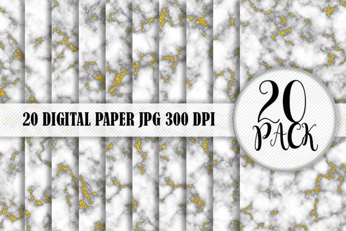 Digital paper marble gold texture backgrounds | Deeezy