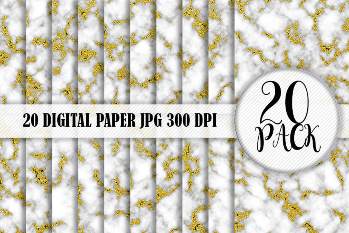 Digital paper marble gold texture backgrounds | Deeezy