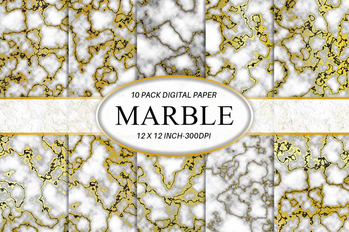 Digital paper marble gold texture backgrounds | Deeezy