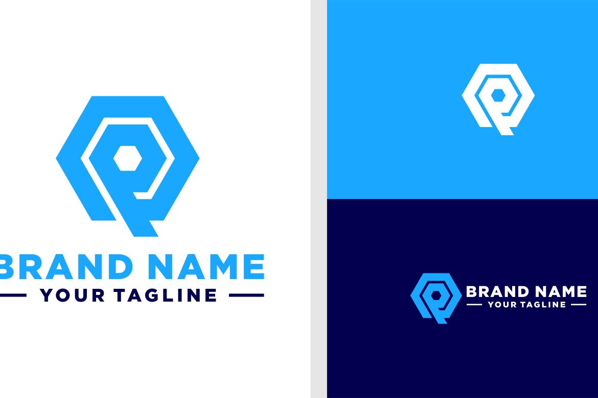 QP LOGO MONOGRAM HEXAGONAL EDITABLE | Deeezy