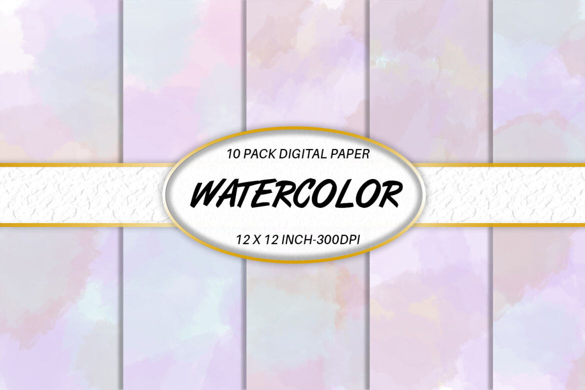 Digital paper watercolor texture with soft color background | Deeezy