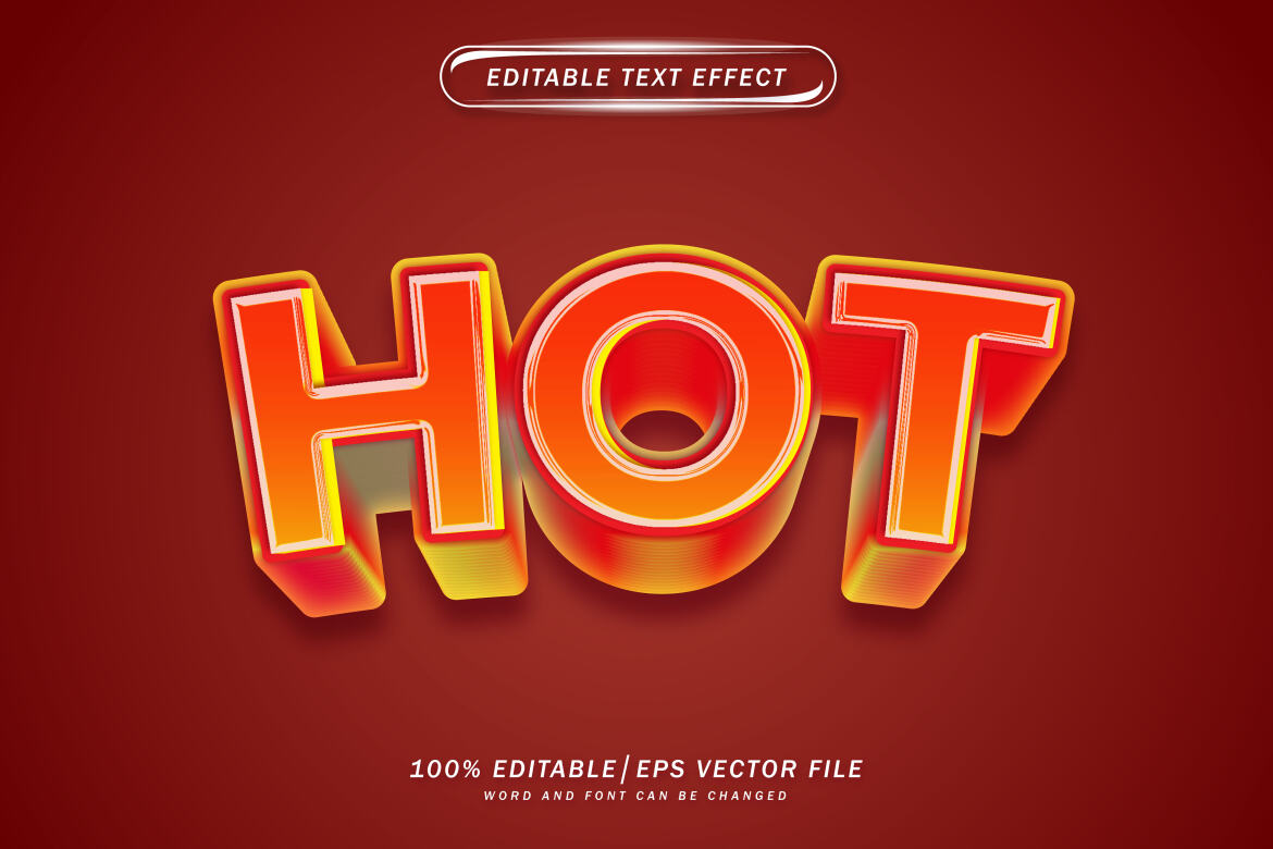 Hot text editable effect | Deeezy