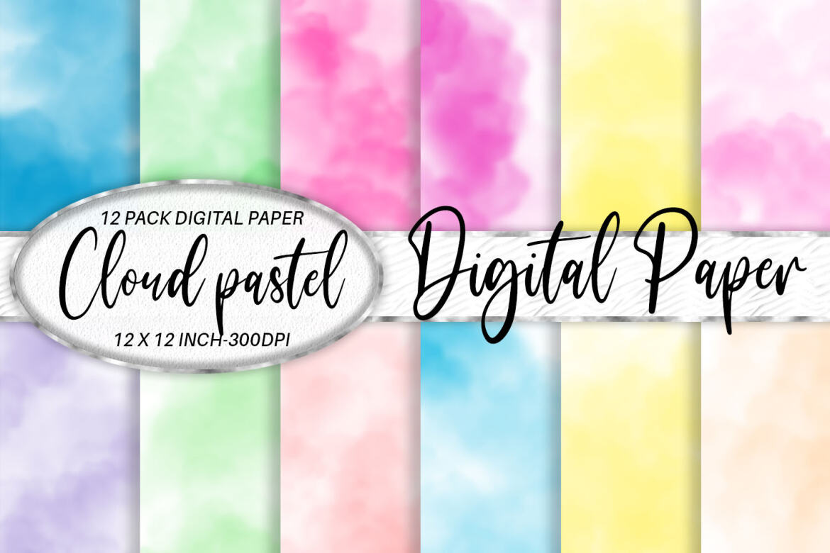 Digital paper cloud texture background | Deeezy