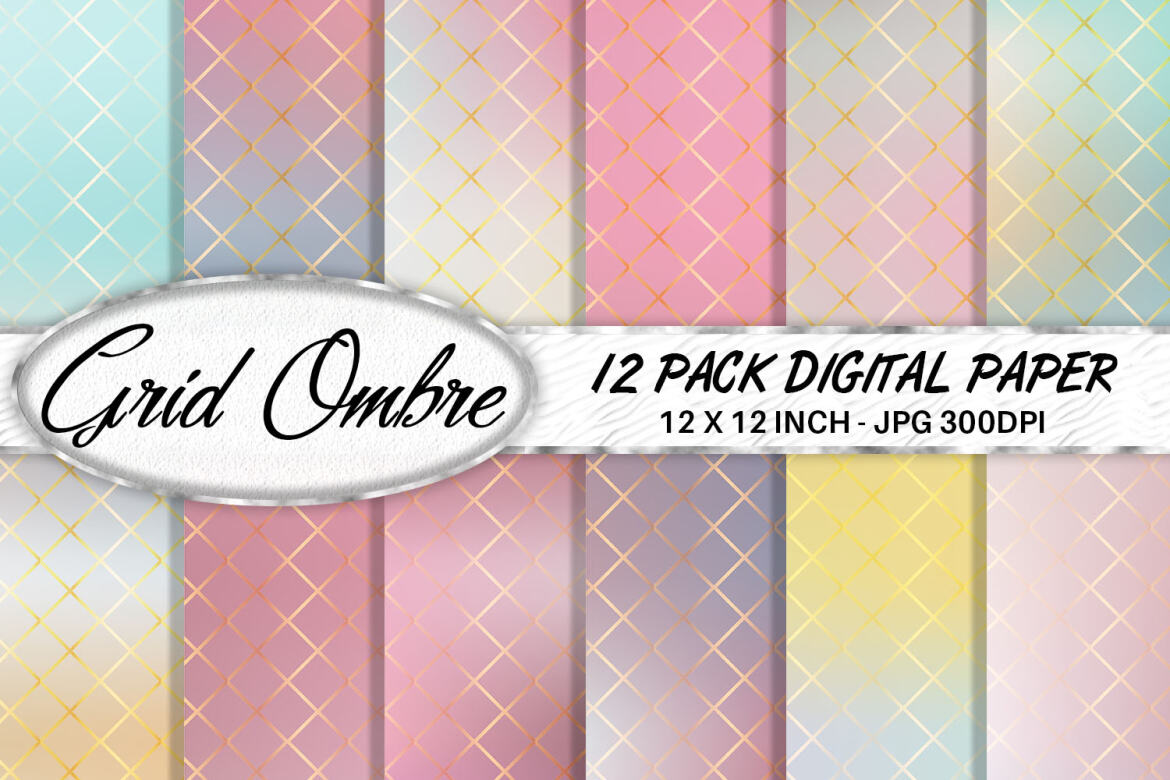 Grid Pattern with Gradient - FREE Digital Papers | Deeezy