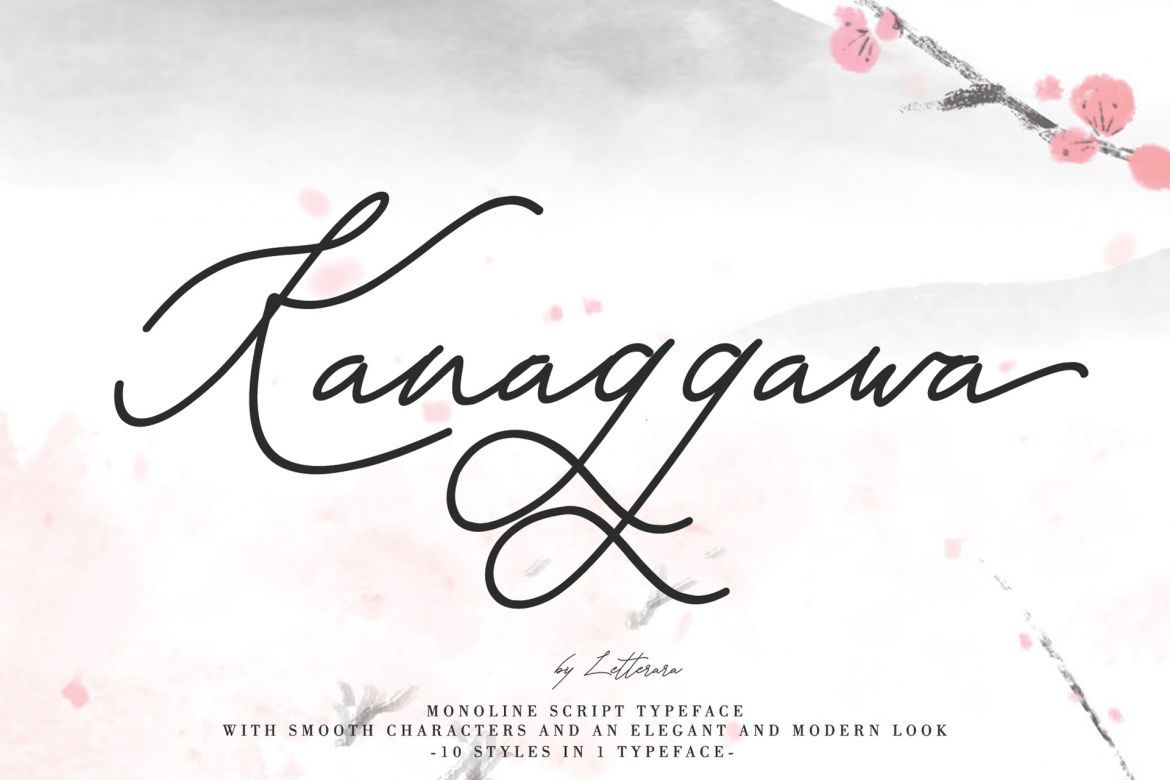 Kanaggawa Monoline Script | Deeezy