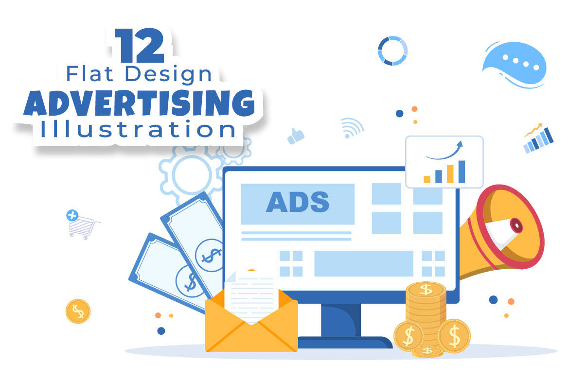 12 Advertising or ADS Vector Illustration | Deeezy