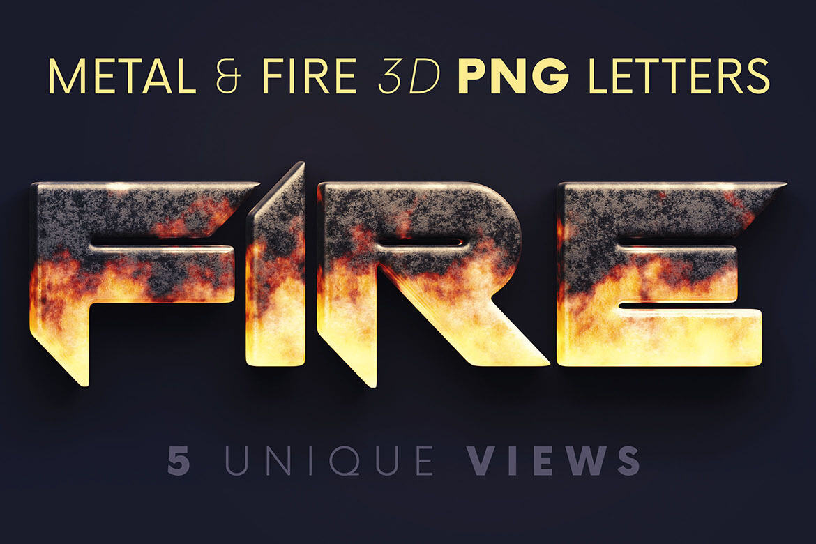 Metal & Fire - 3D Lettering | Deeezy