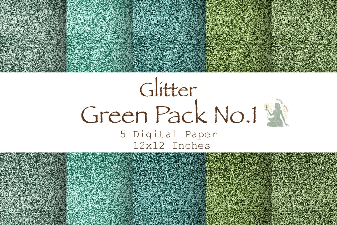 Green Glitter Digital Paper | Deeezy