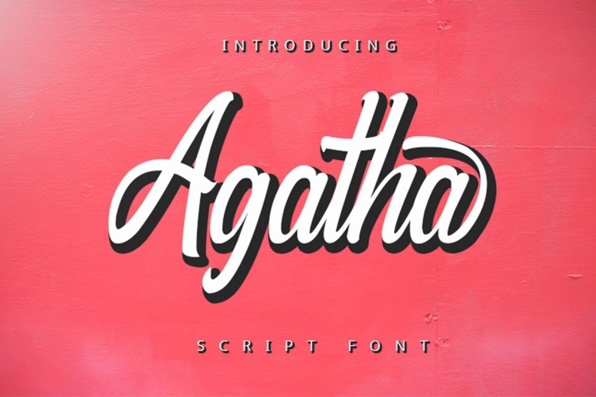 Agatha - Script Font | Deeezy