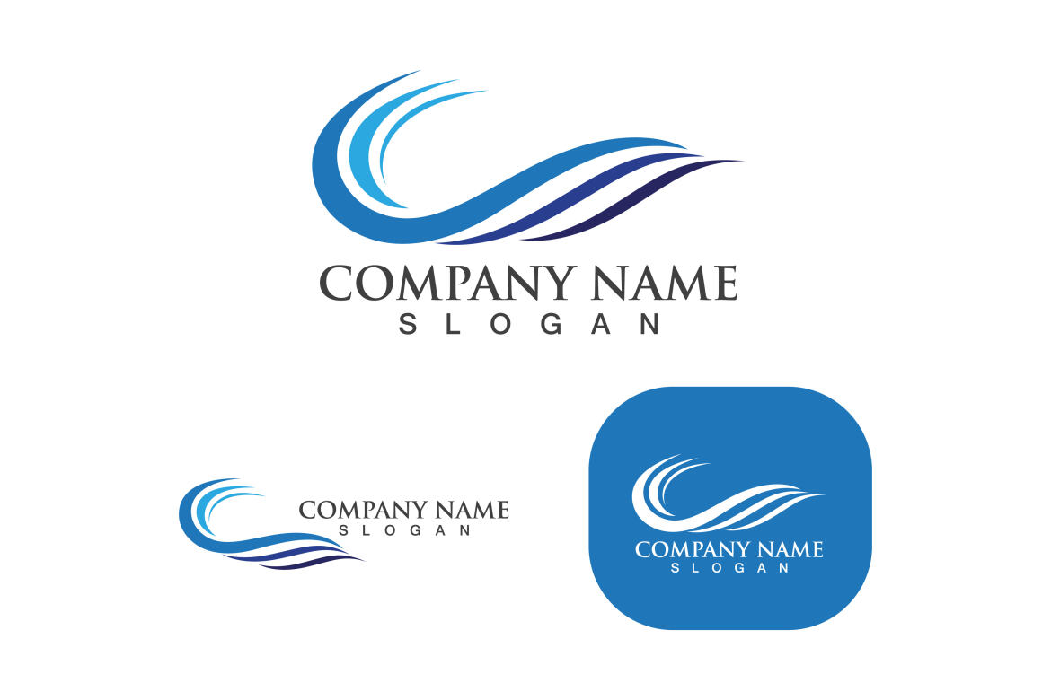 Wave wave logo vector and template icon | Deeezy