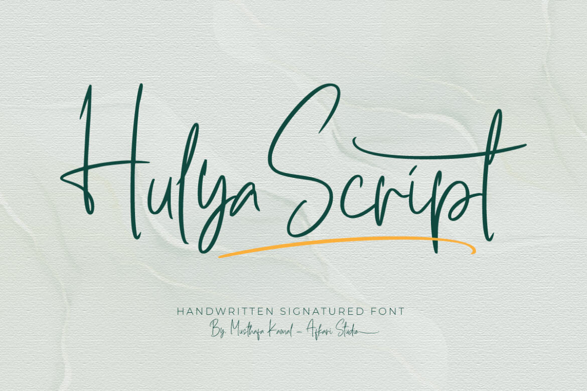 Hulya Script Handwritten Signature Font | Deeezy