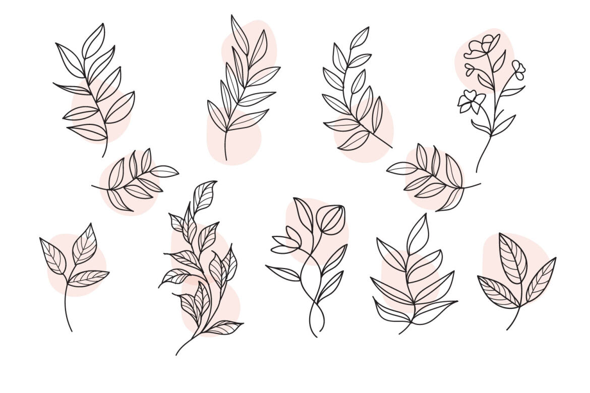 Botanic Flower Line Art Design | Deeezy