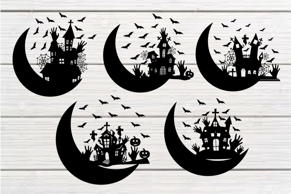 Halloween Sun Moon Svg | Deeezy