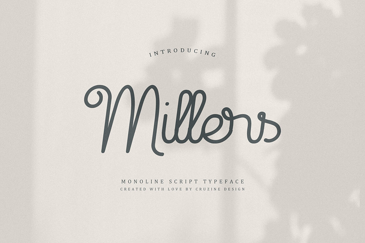 Millers Retro Monoline Script | Deeezy
