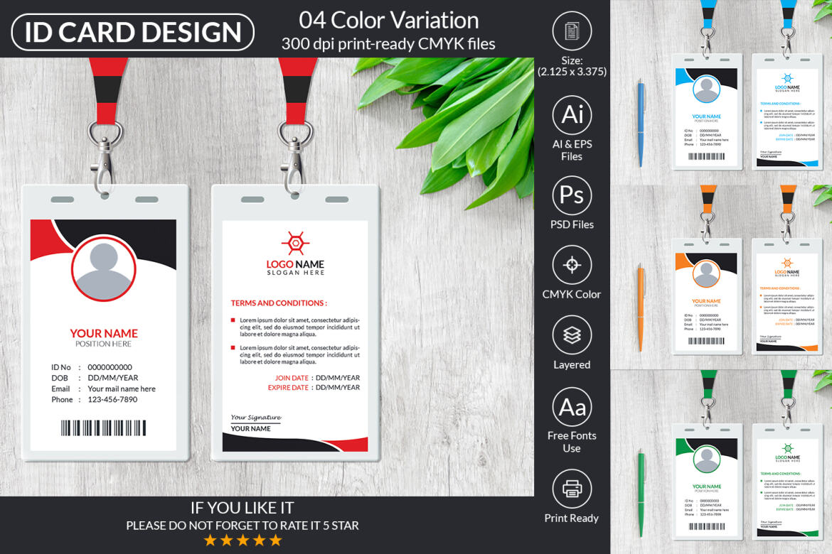 Professional ID Card Design Template | Deeezy