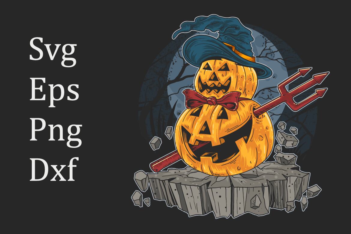 Pumpkin halloween trick or treat red devil | Deeezy