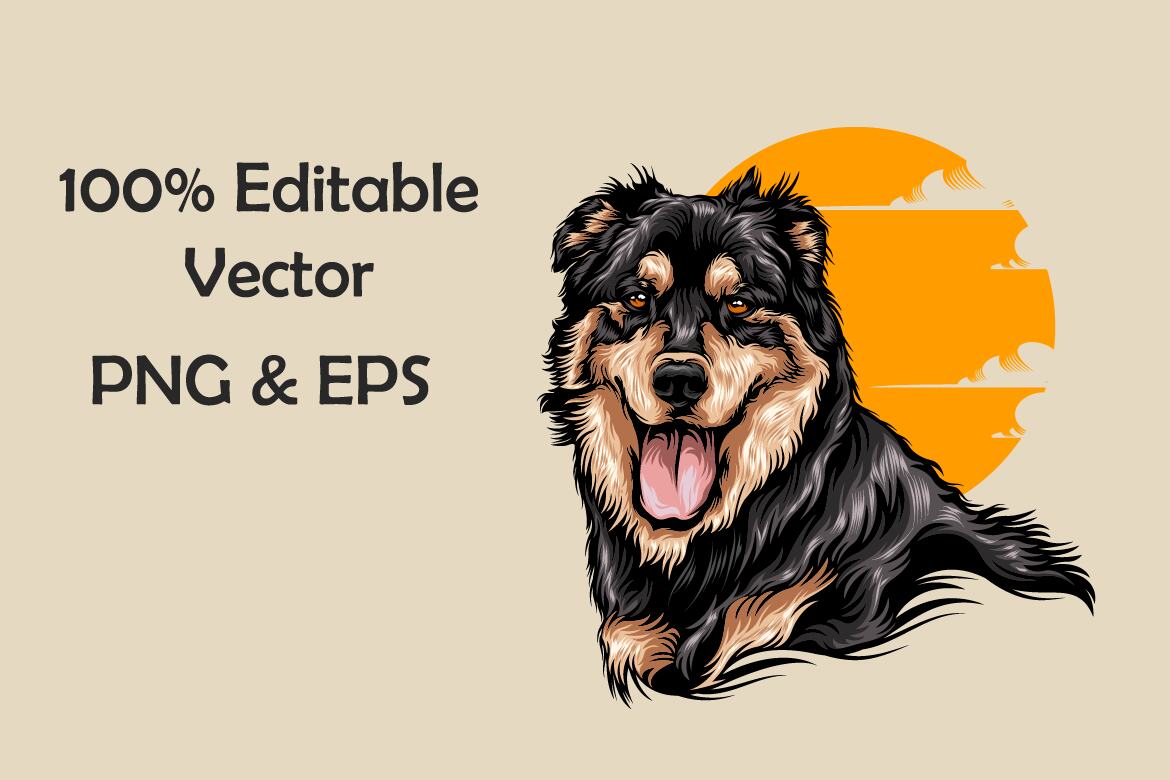 dog illuatration with solid color | Deeezy