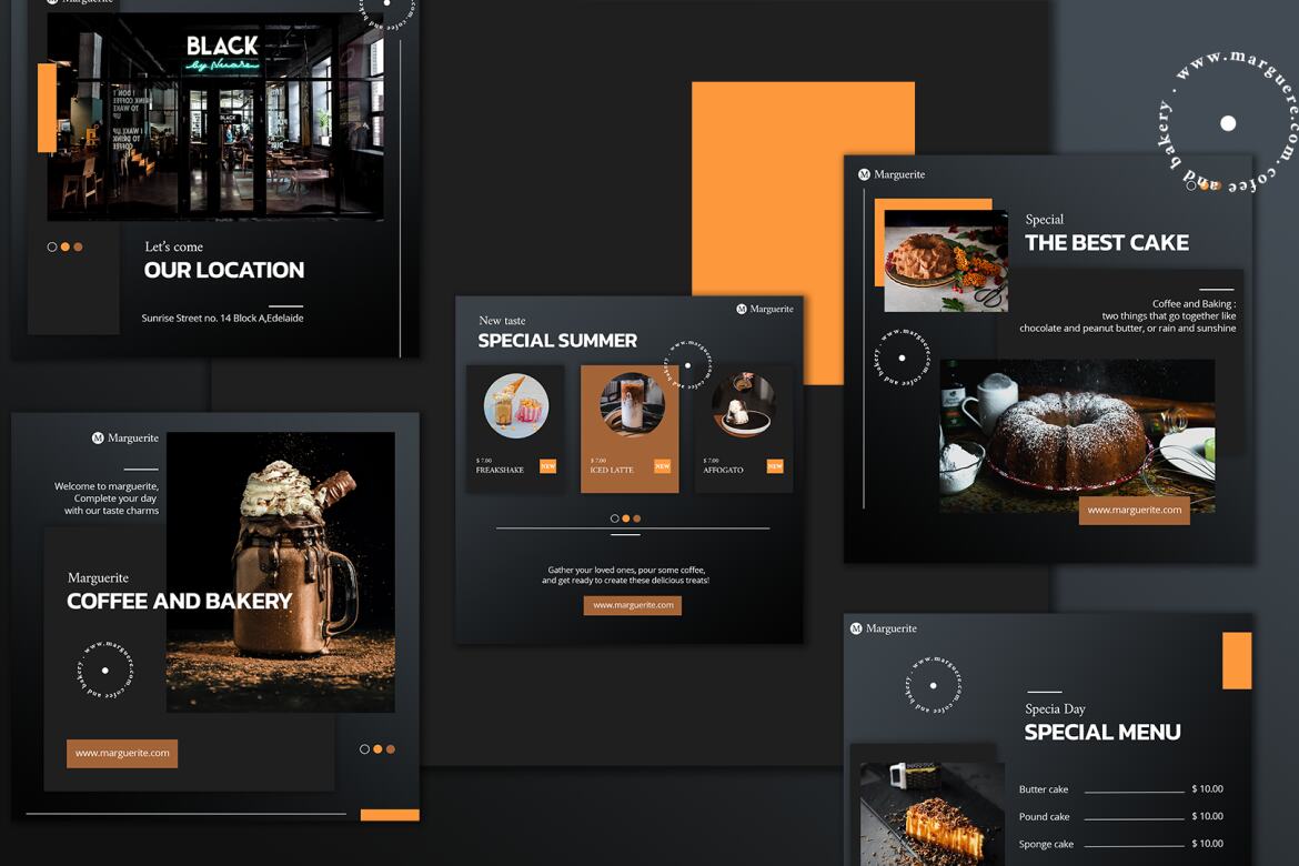MARGUERITE COFFEE AND BAKERY - instagram template post | Deeezy