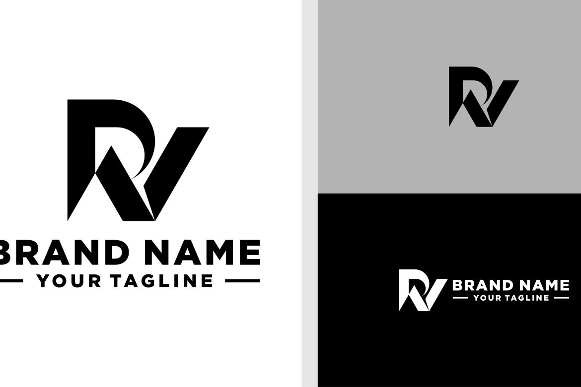 RV LOGO MONOGRAM UNIQUE SIMPLE EDITABLE | Deeezy