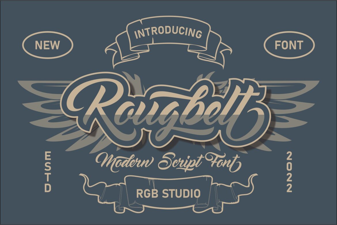 Rougbelt - Modern Script Font | Deeezy
