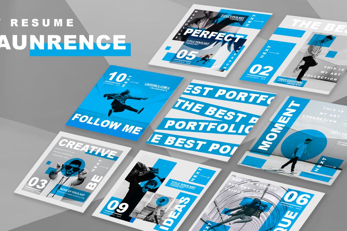 Laurence CV Resume - Instagram post template | Deeezy