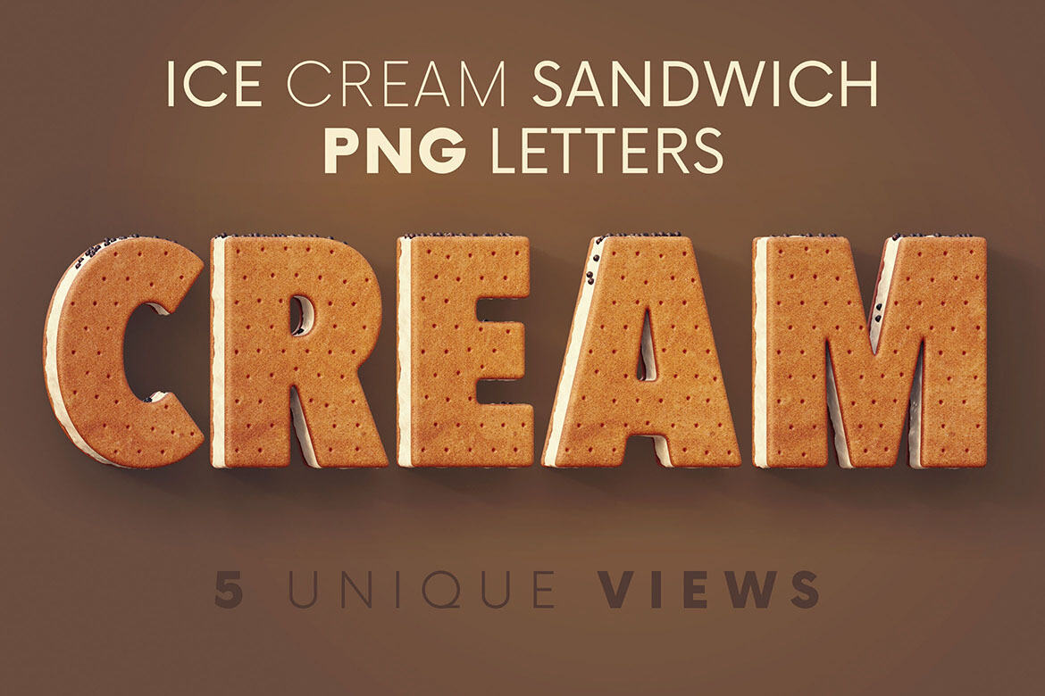 Ice Cream Sandwich - 3D Lettering | Deeezy