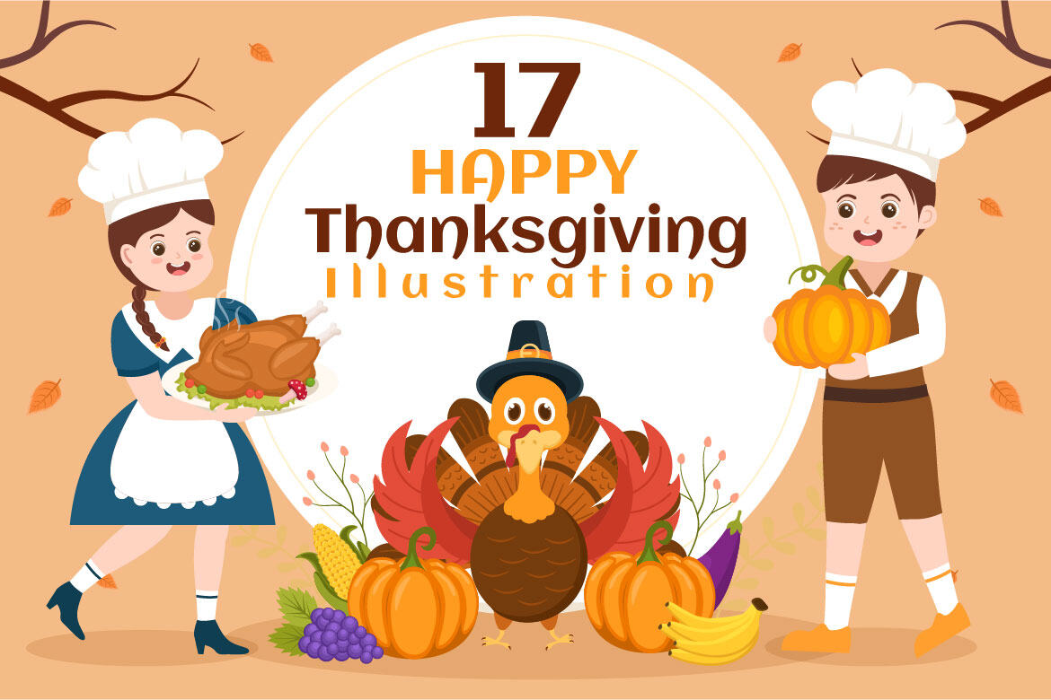 17 Happy Thanksgiving Illustration | Deeezy