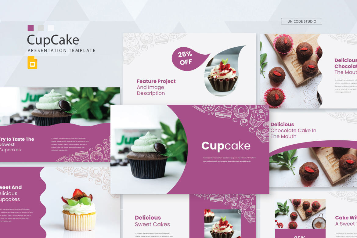 Cupcake - Google Slides Template | Deeezy