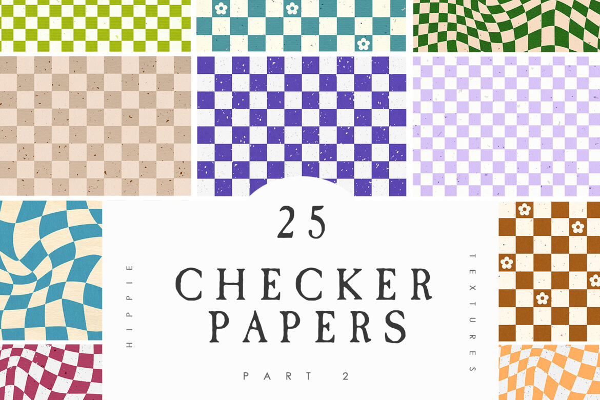 Retro Checkered Textures 70s 90s | Deeezy
