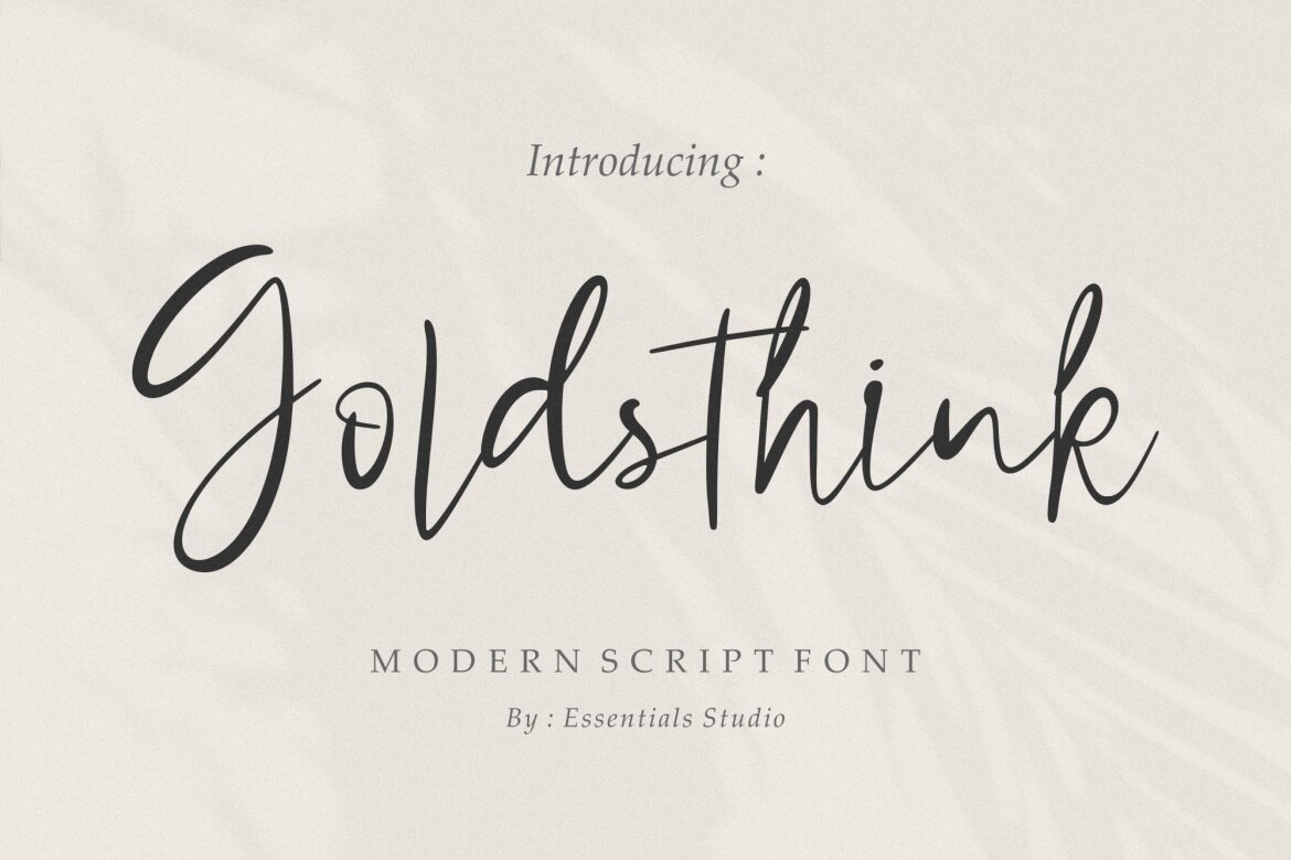 Goldsthink - FREE Font | Deeezy