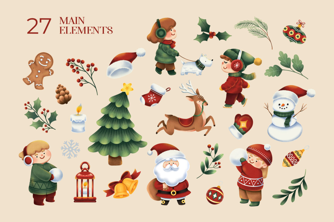 Christmas Graphics & Illustrations Pack | Deeezy